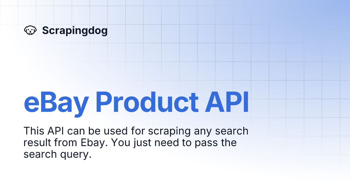 eBay Product API | Scrapingdog