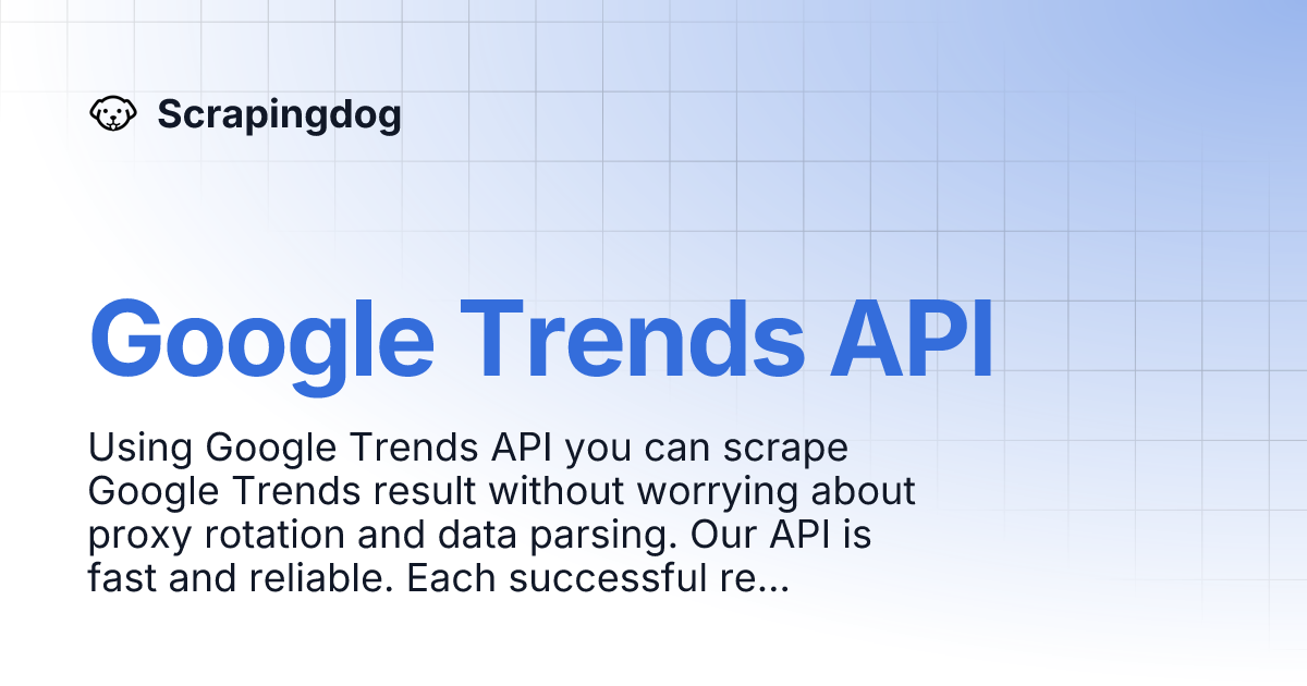 Google Trends API | Scrapingdog