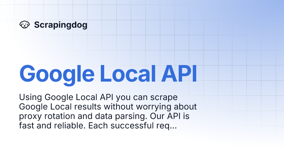 Google Local API | Scrapingdog
