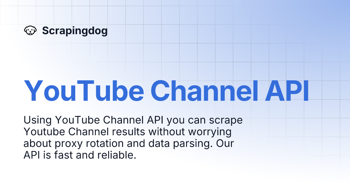 YouTube Channel API | Scrapingdog